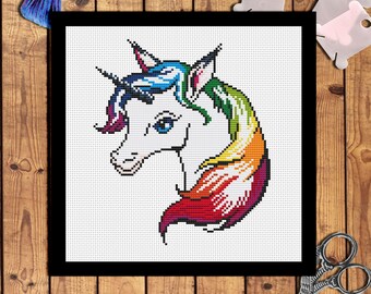 Unique unicorn cross stitch related items | Etsy