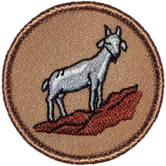 Goat Patch 208 2 Inch Diameter Embroidered Patch