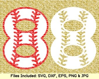 Baseball numbers svg | Etsy