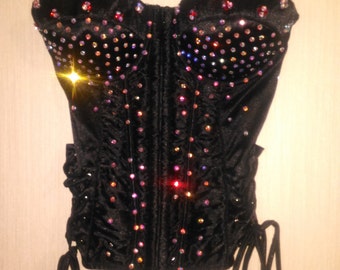 Rhinestone corset | Etsy