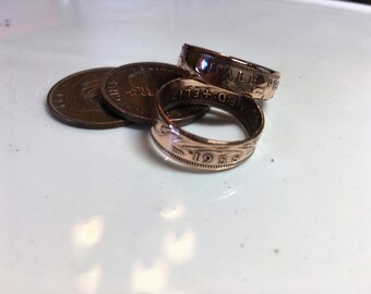 Penny coin ring | Etsy