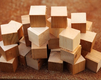 Natural wood blocks | Etsy