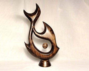 Poisson bois sculpté | Etsy