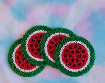 Perler bead coaster | Etsy