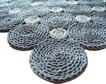 Cotton crochet rug | Etsy