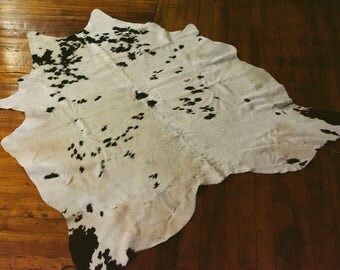 White cowhide rug | Etsy