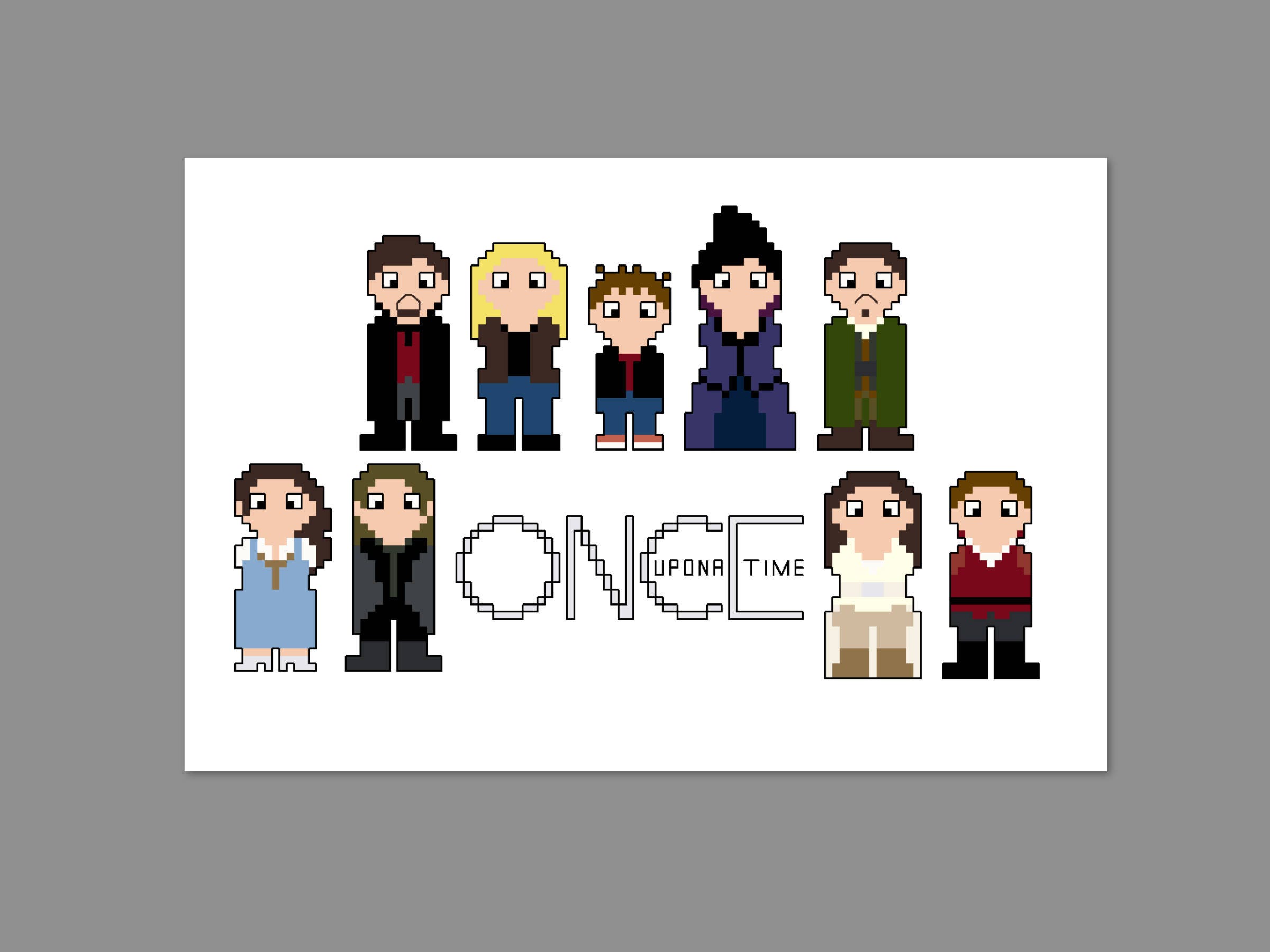 Once Upon A Time Pixel People Character Cross Stitch PDF