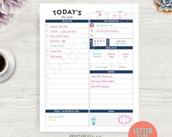 Items similar to Printable Daily Planners - Time Management - 7 sheets ...
