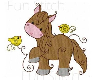 Cross outline machine embroidery design