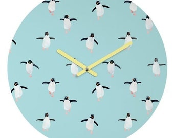 Penguin clock | Etsy