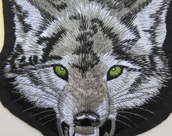 JUMBO Embroidered Celtic Wolf Applique Patch Celtic Knot