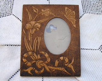 Wood burned frame | Etsy