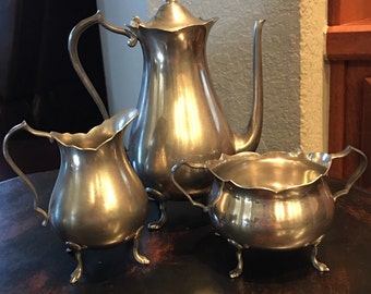 Pewter tea set | Etsy