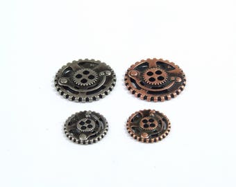 Steampunk button | Etsy