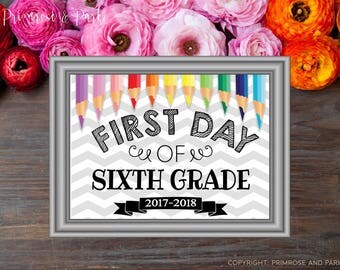 6th grade sign | Etsy