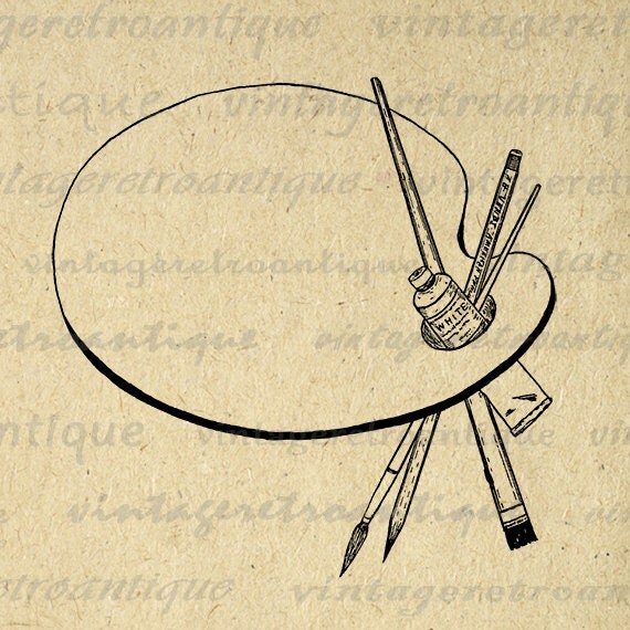 Printable Artist Palette Image Download By VintageRetroAntique Printable Artist Palette Image Download By VintageRetroAntique