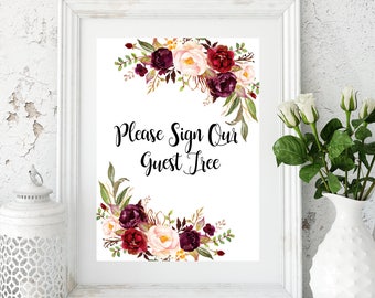 Guest tree sign | Etsy