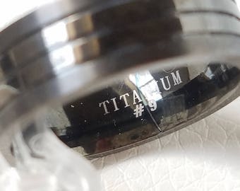 Mens titanium ring | Etsy