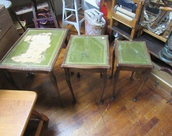 Leather top table | Etsy