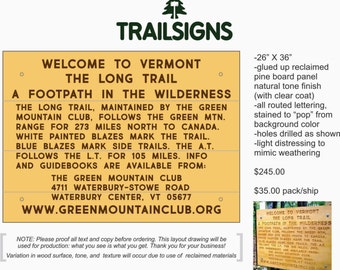 Replica hiking trail signs and custom woodcarving by TrailSigns