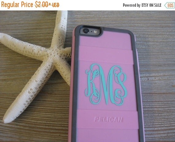 ON SALE Phone Case Monogram Decal Monogram Decal by TheSaltyKiss