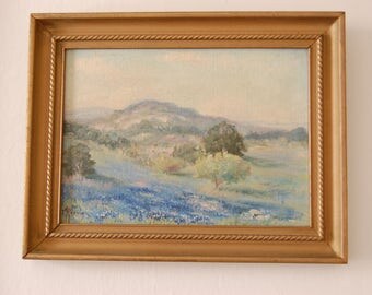 Bluebonnet painting | Etsy