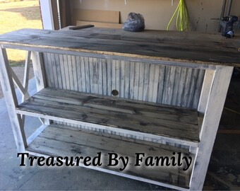 Rustic media console | Etsy