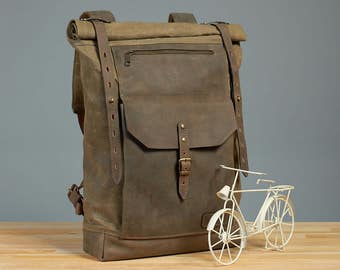 Leather bags and waxed canvas leather backpacks. by InnesBags