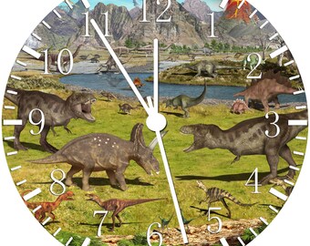 Dinosaur wall clock | Etsy