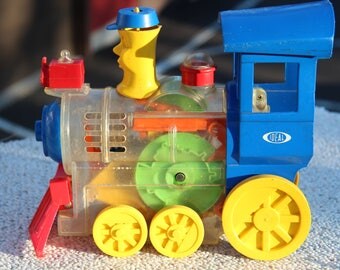Plastic toy train | Etsy