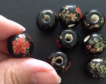 Chinese ceramic bead | Etsy