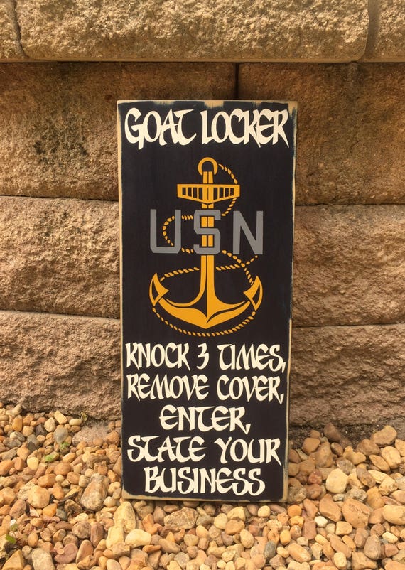US Navy Chief Goat Locker Sign CPO Mess Military Sign Wood