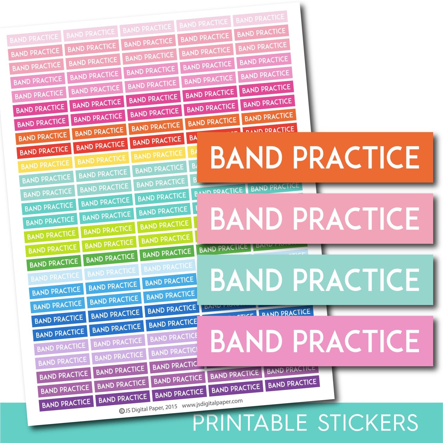 Band practice stickers, Band practice planner stickers, Band practice ...