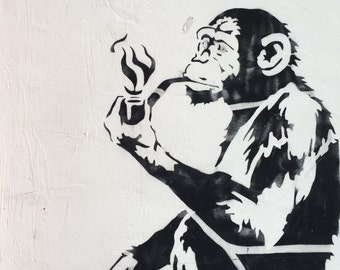 Smoking monkey | Etsy