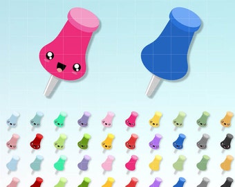 Cute push pins | Etsy