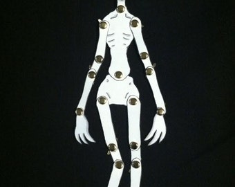 Skeleton paper doll | Etsy