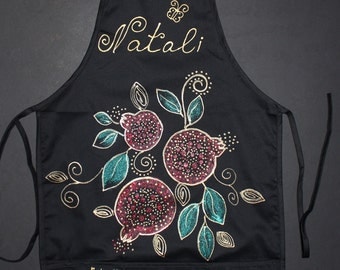 Hand painted apron | Etsy