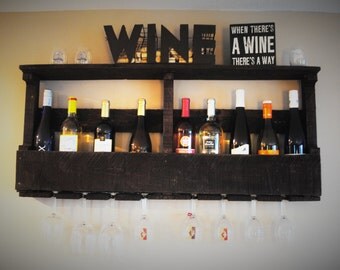 Barn wood wine rack | Etsy