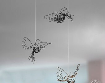 Wire bird sculpture | Etsy