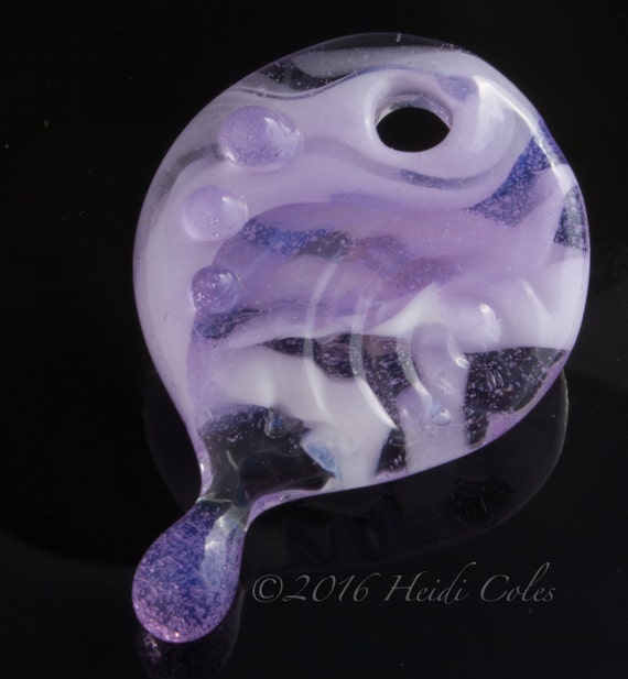 63 Purple Slime Worry Stone Borosilicate Pendant