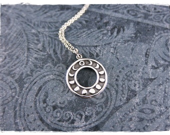 Moon phases pendant | Etsy