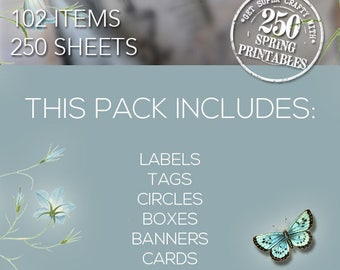 Crafting Printables Digital Collage Sheets and by VectoriaDesigns