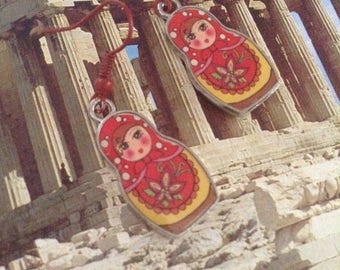 Babushka earrings | Etsy