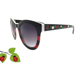 Striped sunglasses | Etsy