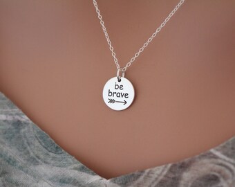 Be brave necklace | Etsy