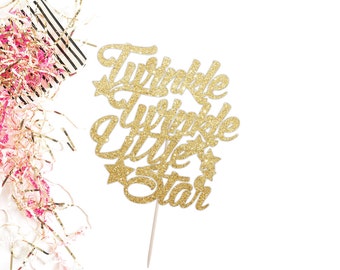 Glitter star toppers | Etsy