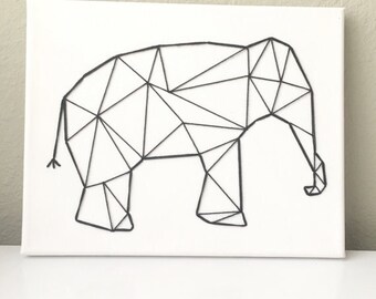 Elephant string art | Etsy