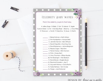 Celebrity Baby Shower Game Elephant Celebrity Baby Name