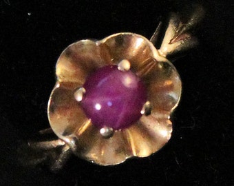 Star sapphire ring | Etsy