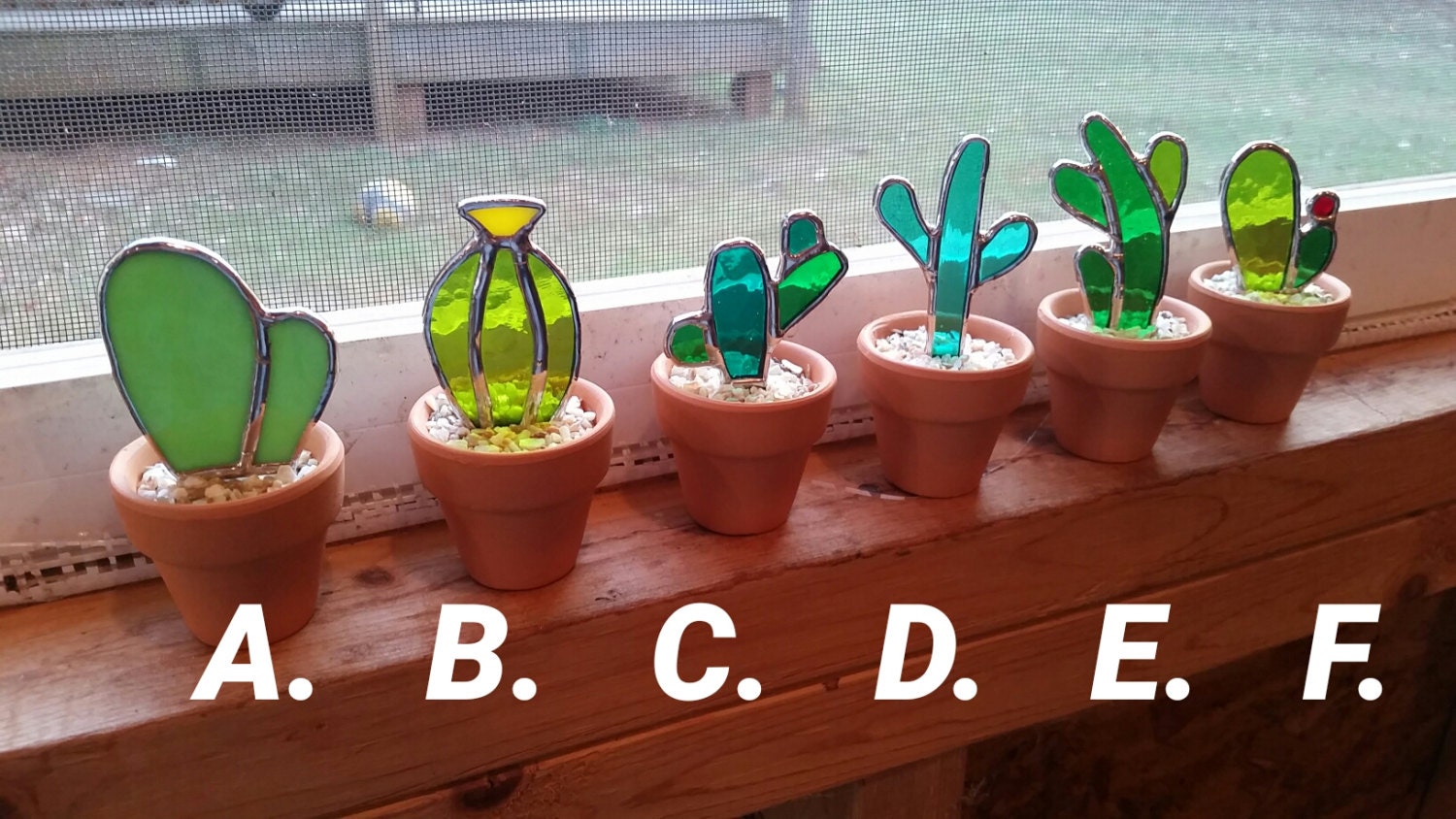 Stained glass cactus Great gift for the plant or succulent